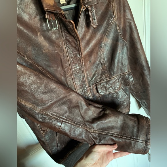 Wilson | Jackets & Coats | Wilsons Leather Dark Brown Bomber Aviator ...